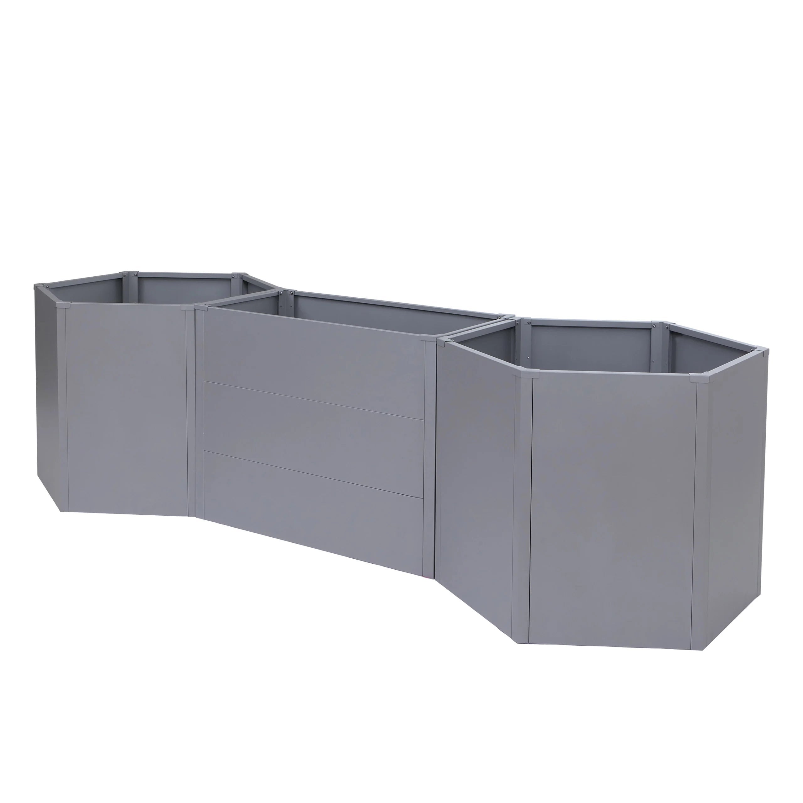 Lot de 3 bacs potagers surélevés 2 hexagonaux + 1 rectangulaire 1260 ...