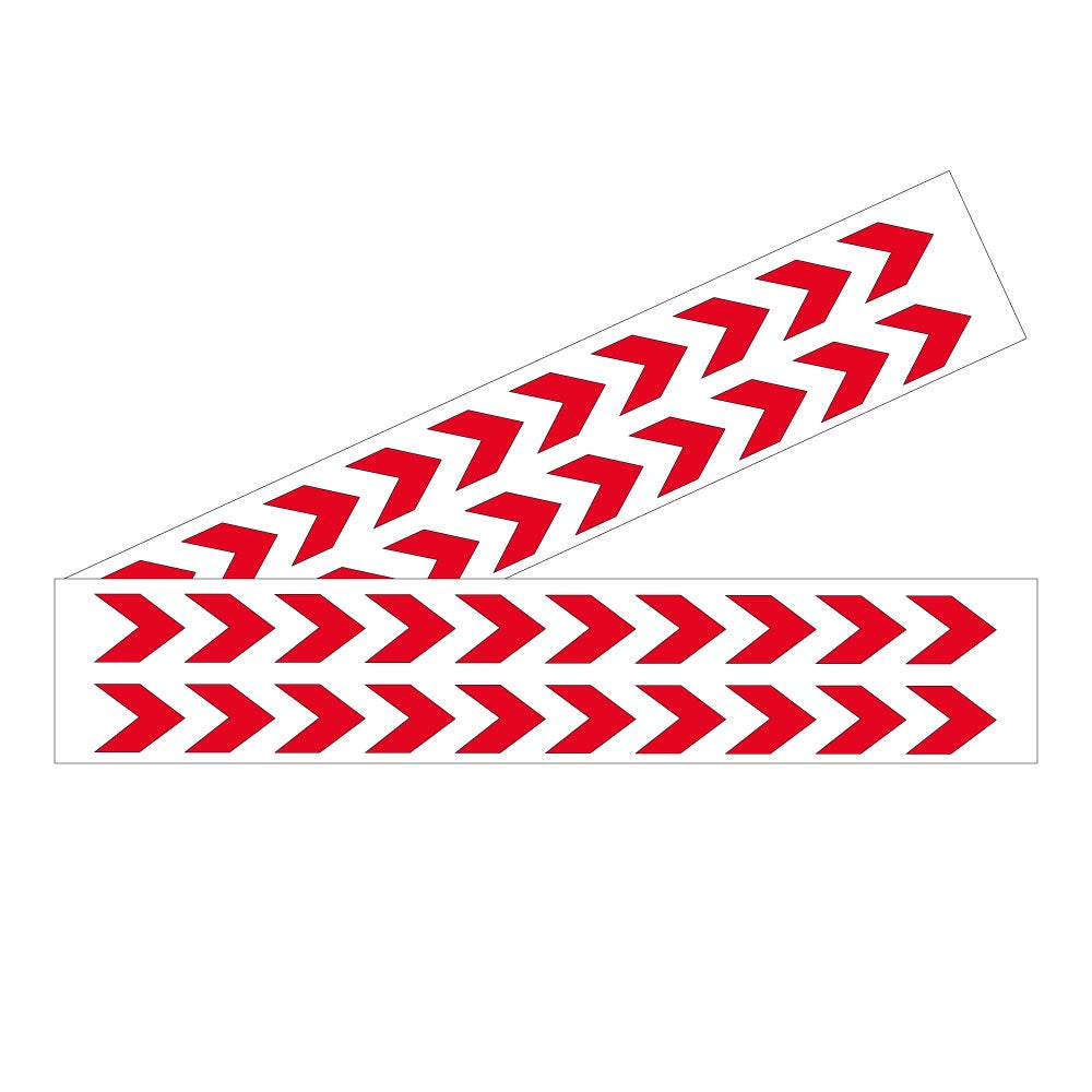 Lot 2 bandes 100mm x 1m - Double chevrons Rouge - 4641331 | Leroy Merlin