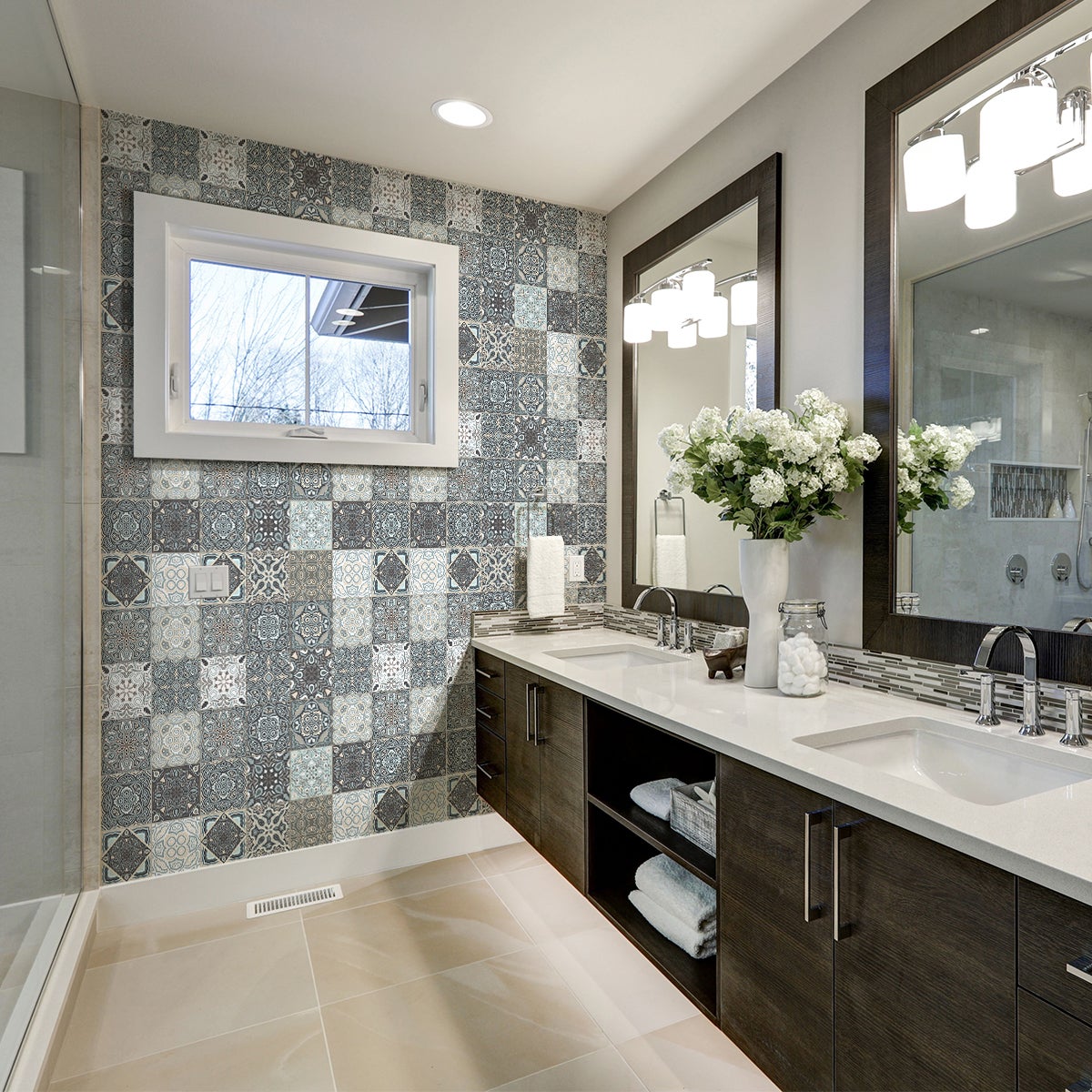 Sticker Mural Carrelage adhésif Cuisine Salle de Bain - 30 STICKERS ...