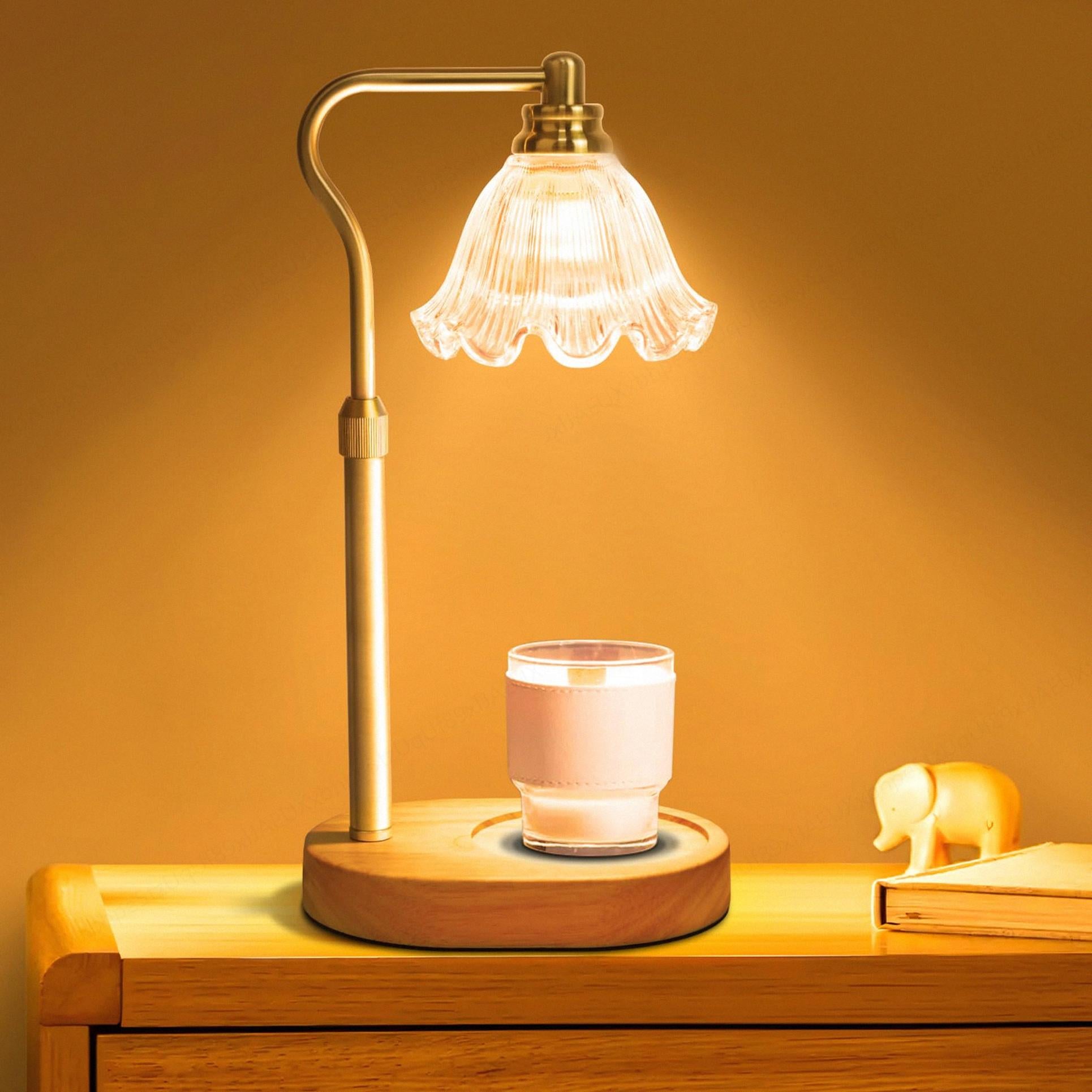 Lampe de chevet LED sans flamme - réglable en hauteur - 2 ampoules à ...