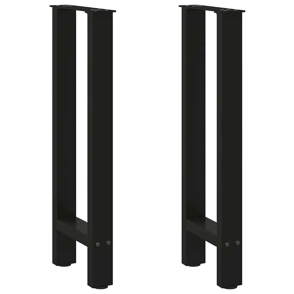 Maison Exclusive - Pieds de table console Noir 2 pièces 28 x (72-73) cm ...