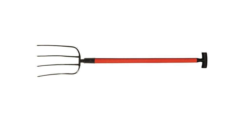 Polet Fourche à fumier longueur des dents 320 mm 4 dents manche en T ...