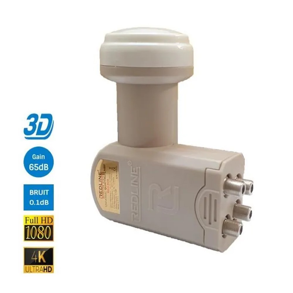 LNB Quattro High Gain 65 dB – Facteur Bruit 0,1dB Full HD 4K TNTSAT ASTRA FRANSAT | Leroy Merlin