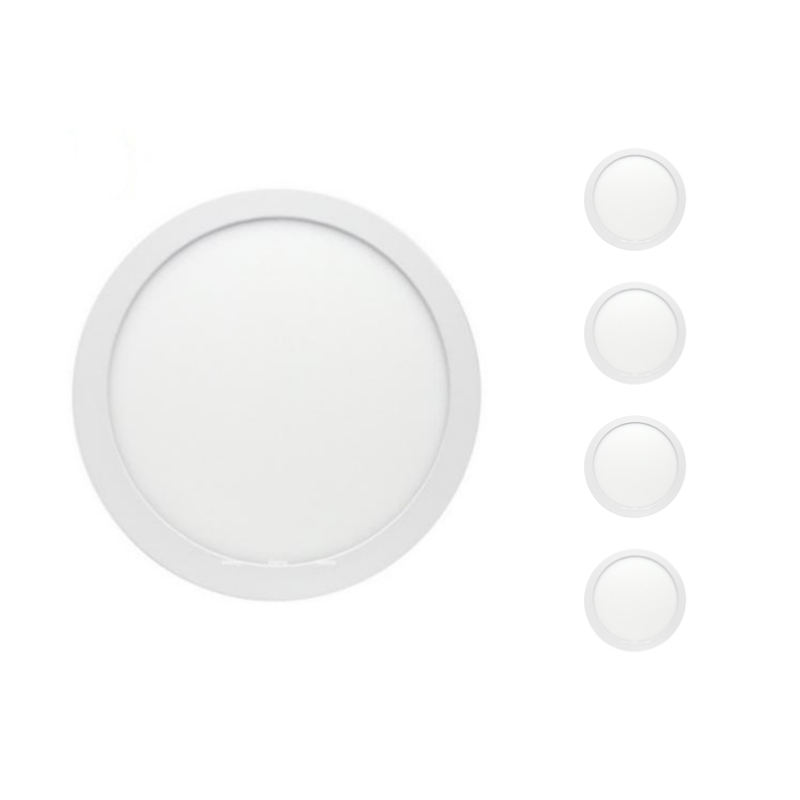 Plafonnier LED Rond 24W 220V (Pack de 5) - Blanc Froid 6000K - 8000K ...