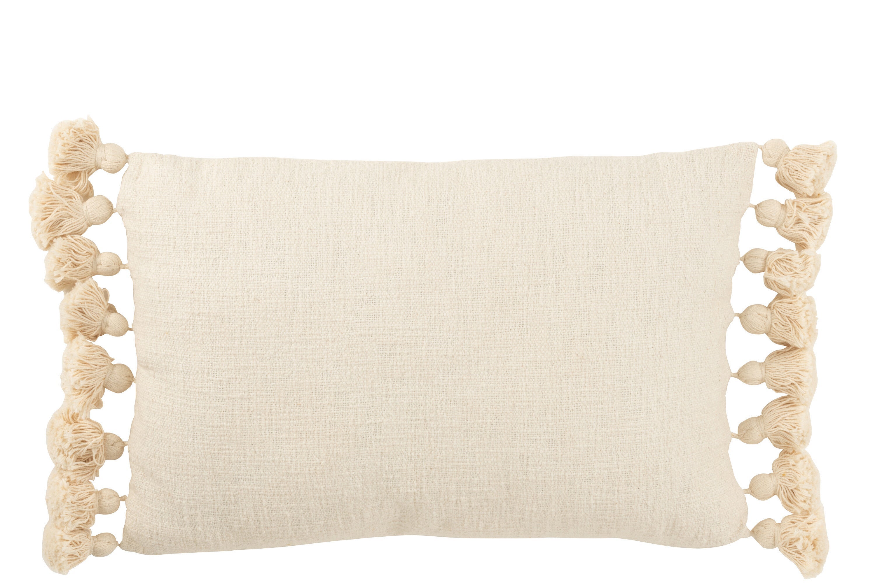 Coussin floches coton beige long 40x60x10cm | Leroy Merlin