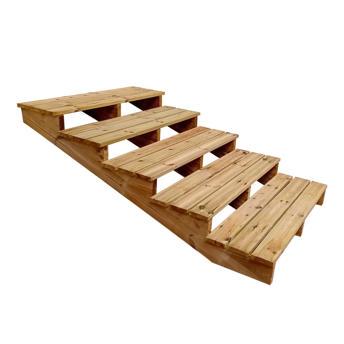 MADRID - Scala in legno per esterno con gradini XL 5 gradini, Altezza ...