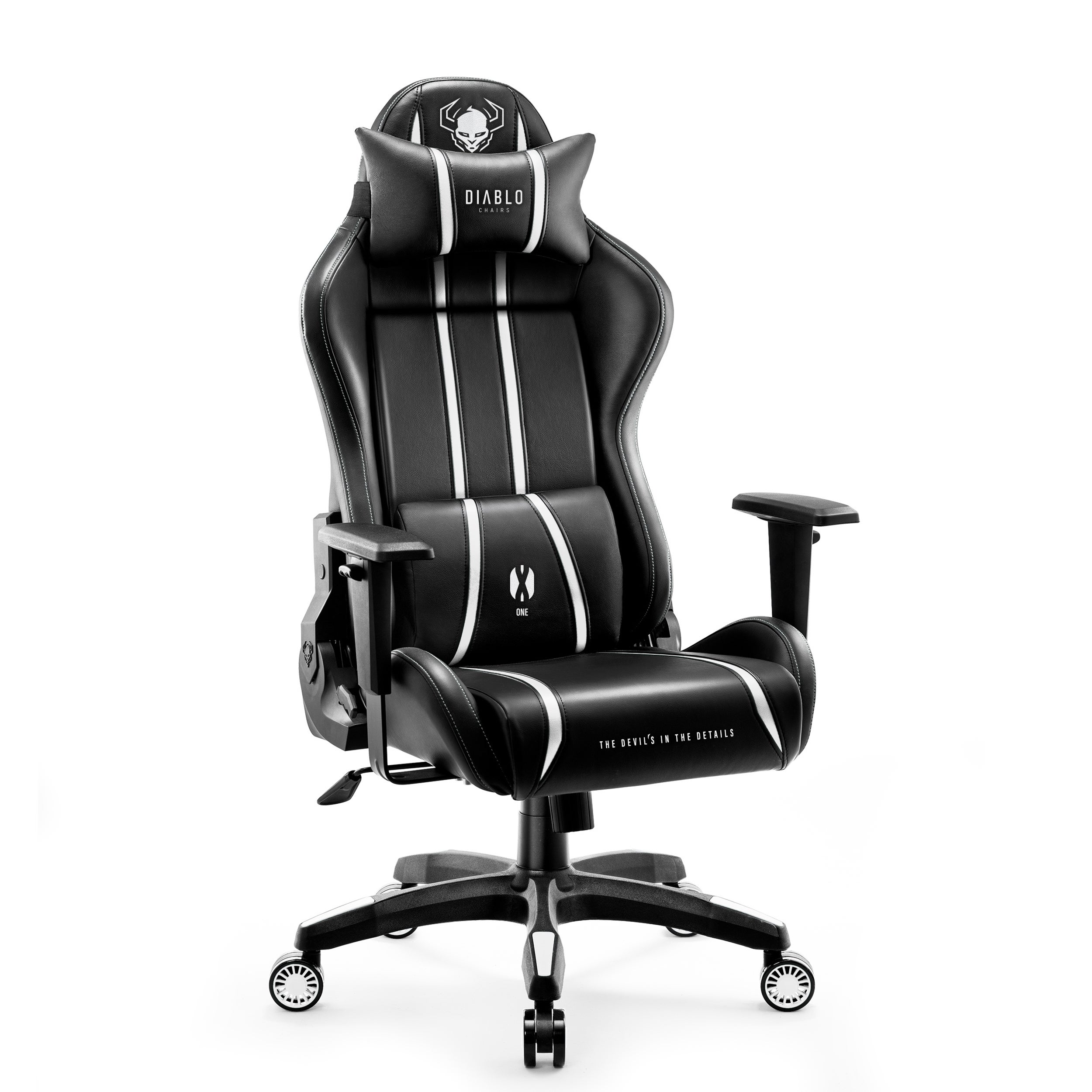 Diablo Gaming Chaise X-ONE 2.0 Fauteuil Gamer, Noire-Blanche, KING (XL ...