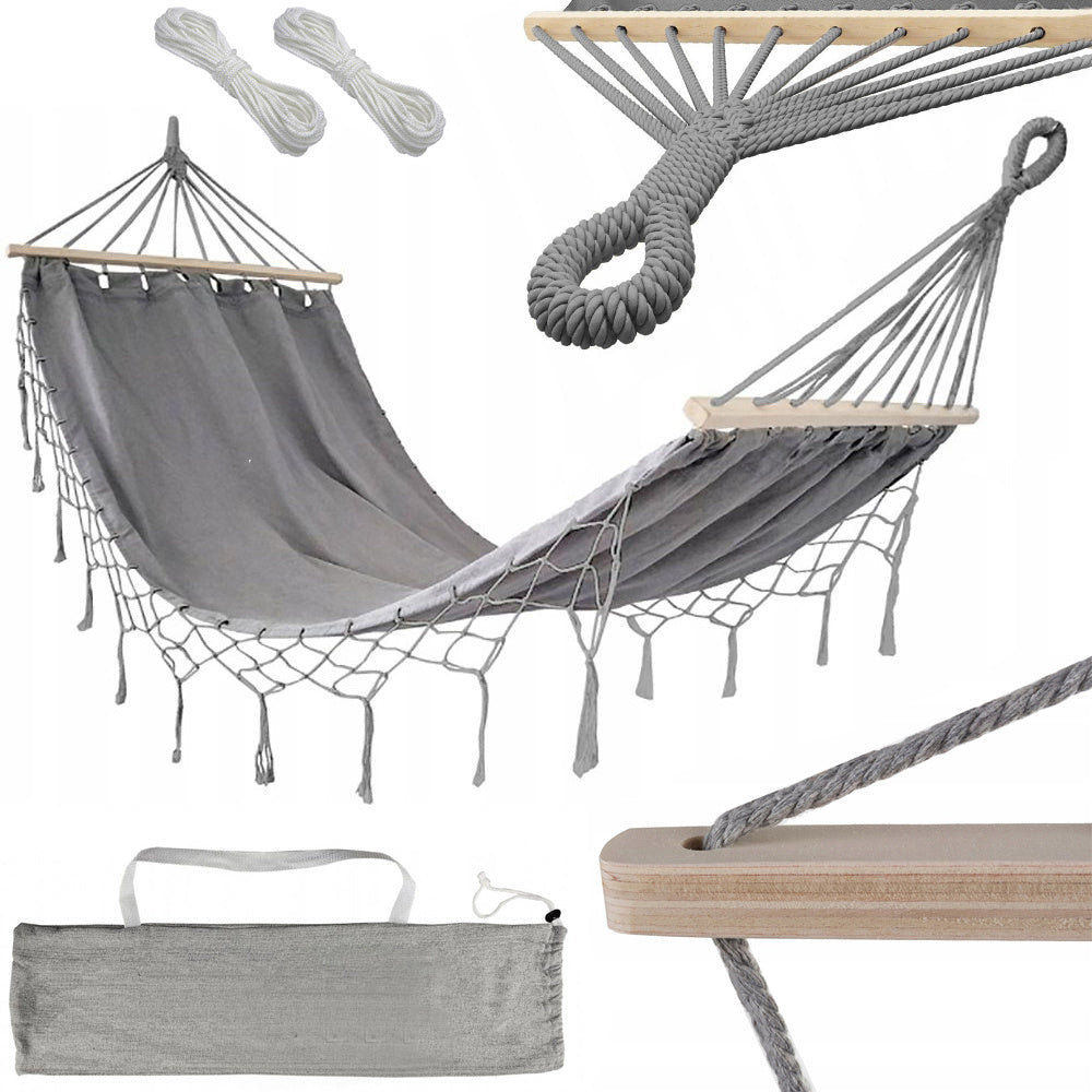 Hamac de jardin suspendu XL + housse et set de montage | Leroy Merlin