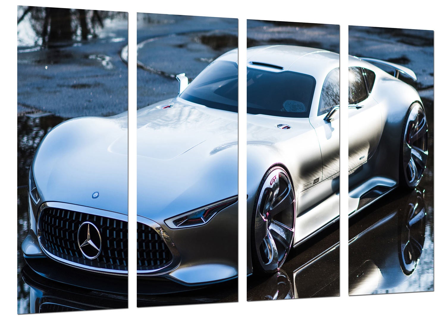 Set Cuadros Coche deportivo, Mercedes AMG Vision GT , impresión digital sobre madera | Leroy Merlin
