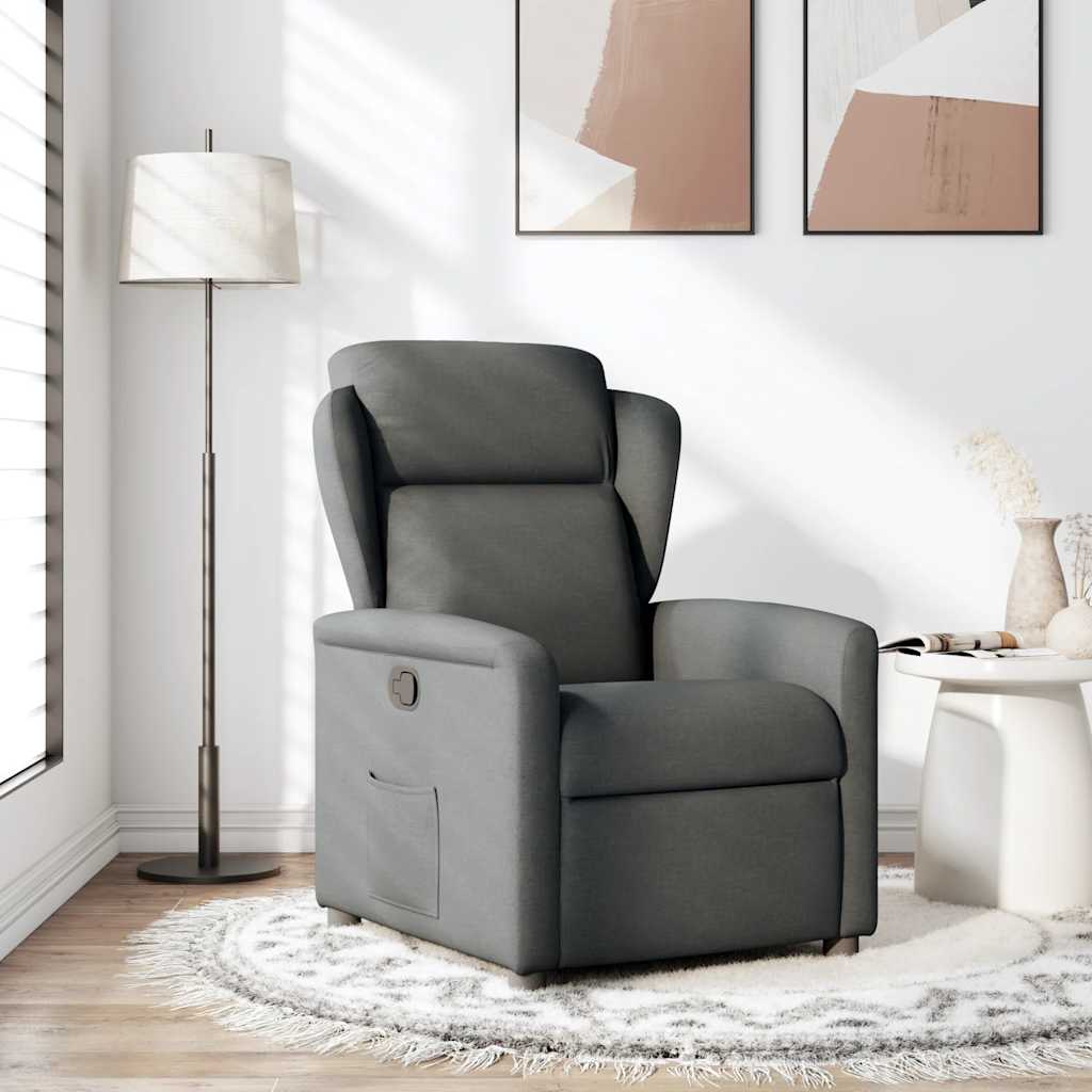 Sillón reclinable de tela gris oscuro | Leroy Merlin