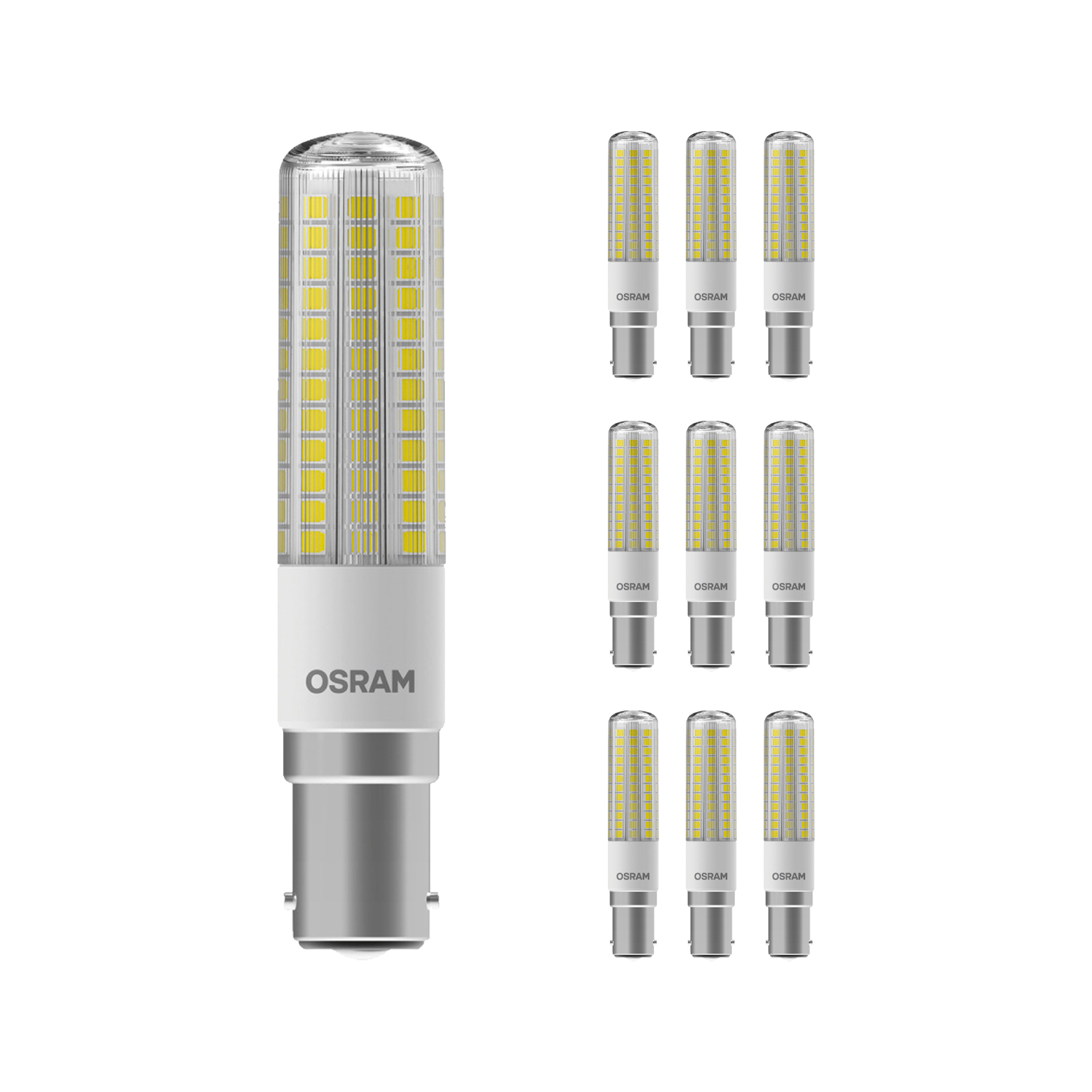 Lot 10x Osram Special T Slim LED B15d Claire 7W 806lm - 827 Blanc Très Chaud | Équivalent 60W ...