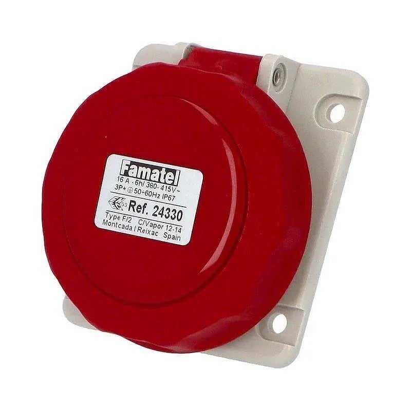 Base inclinada 10° 3P+T 63A 400V IP67 Famatel 24334 | Leroy Merlin