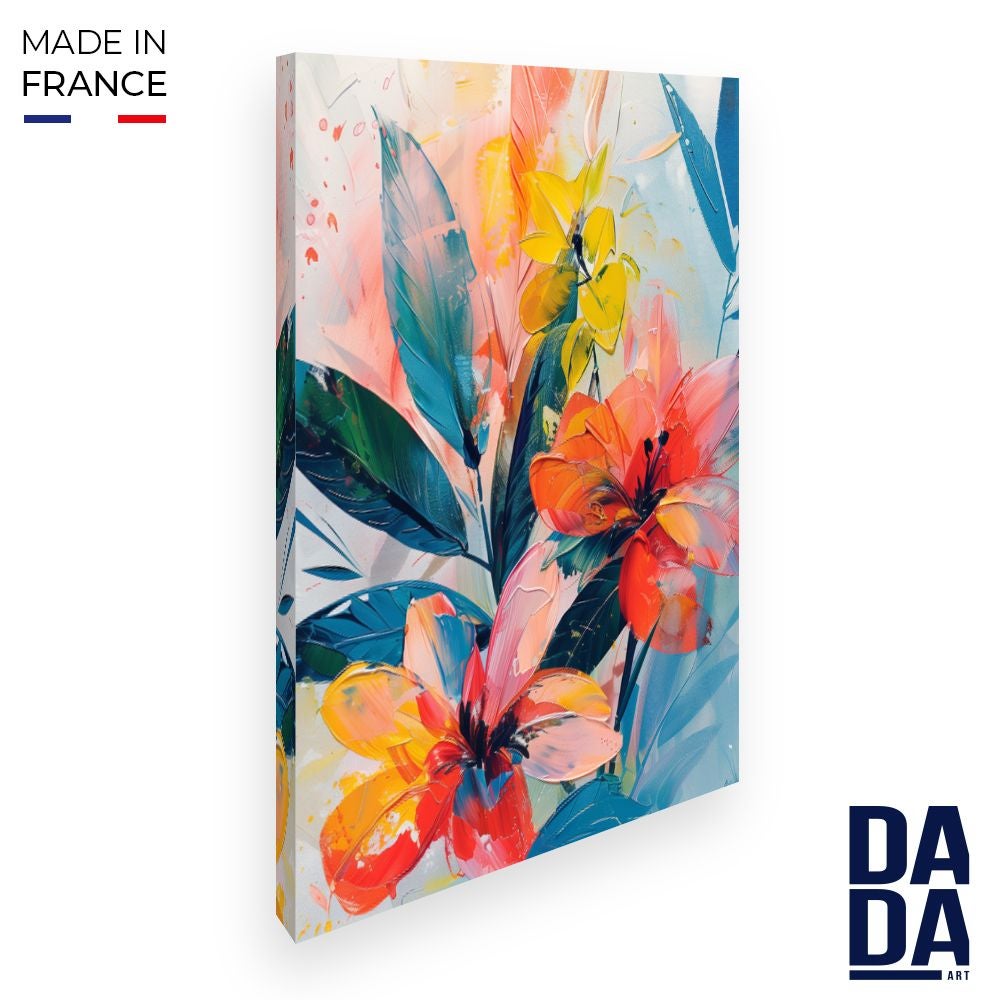 Toile murale Fleurs vives éclatantes / 60x90cm / Fabriqué en France ...