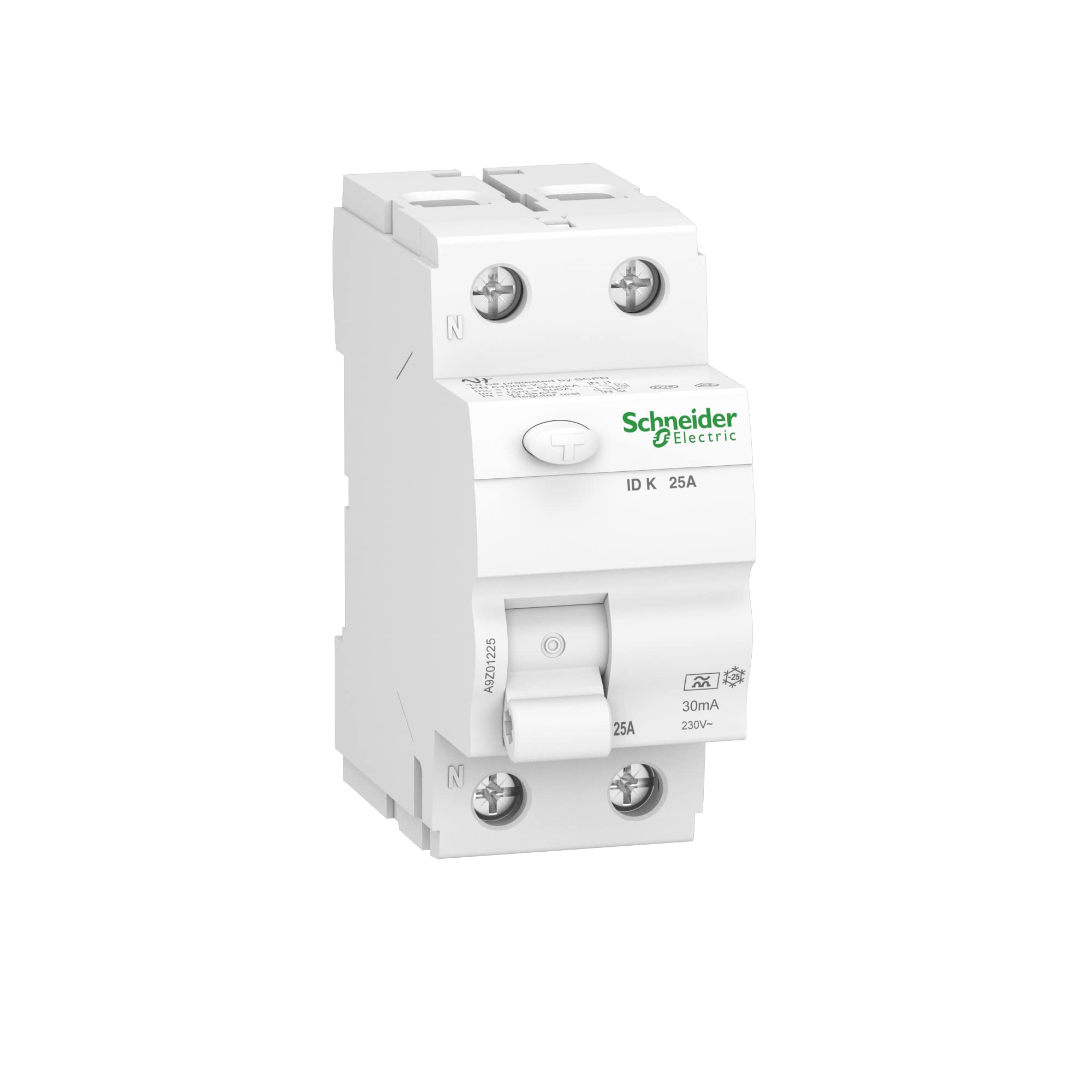 Schneider Electric A9Z01225 Interruttore differenziale ID K, 2P, 25A, 30mA, Tipo A, Multicolore ...