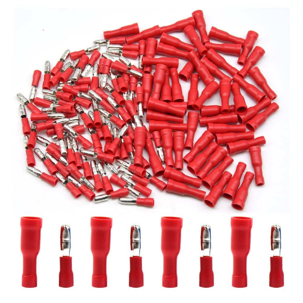100 Pieces Bullet Connectors Female/Male Bullet Butt Connector ...