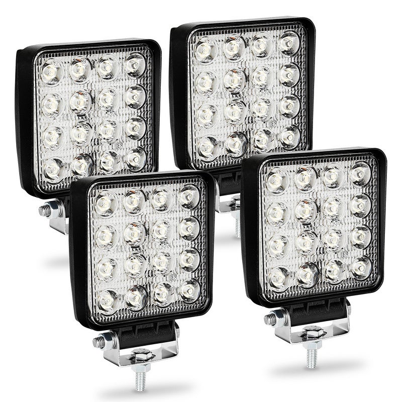 Focos Led para Tractores 48W Cuadrado 4 Piezas Focos de Coche IP67 ...