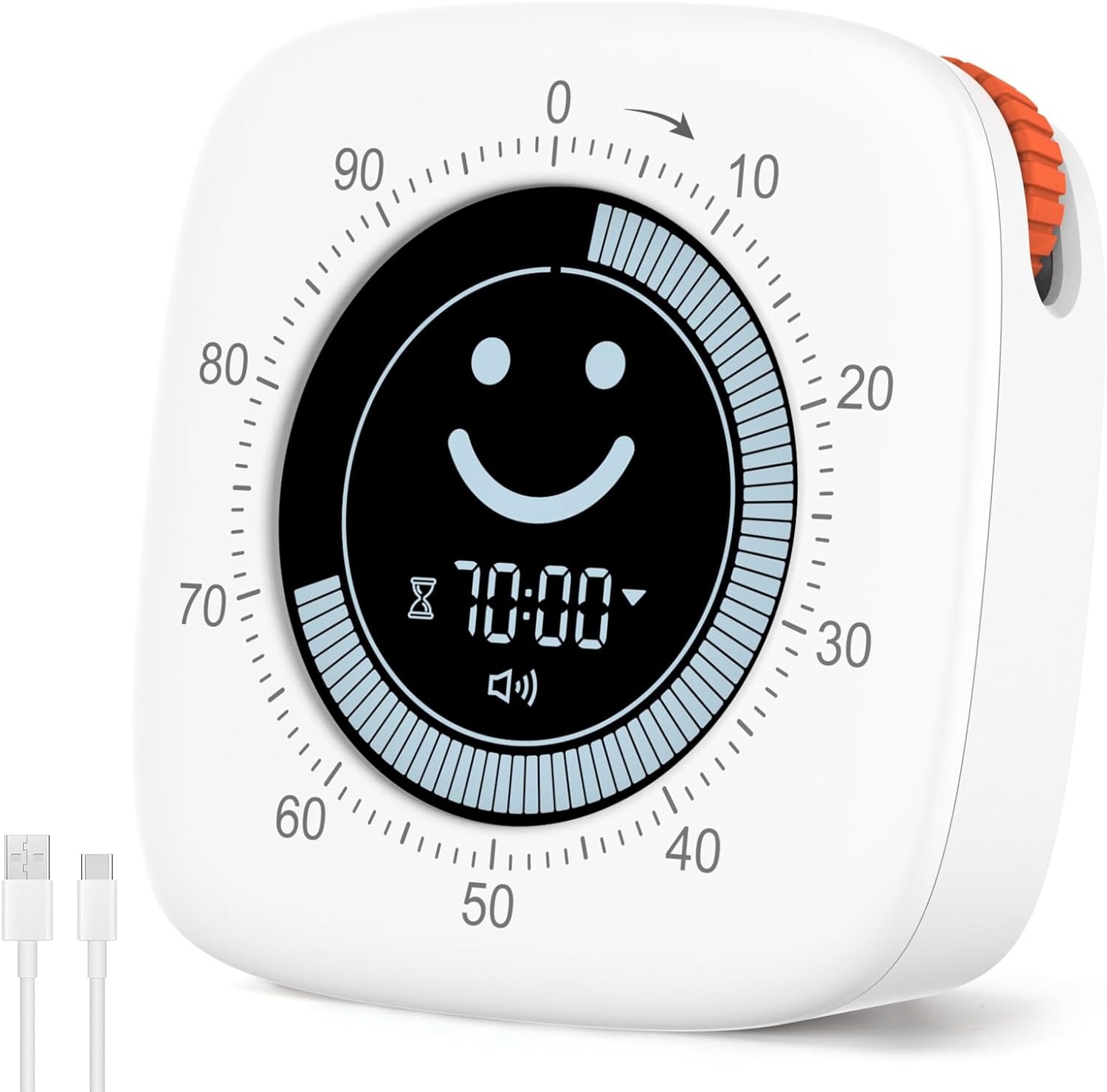 Minuteur Visuel 100 Minutes, Timer Enfant avec Affichage du Visage ...