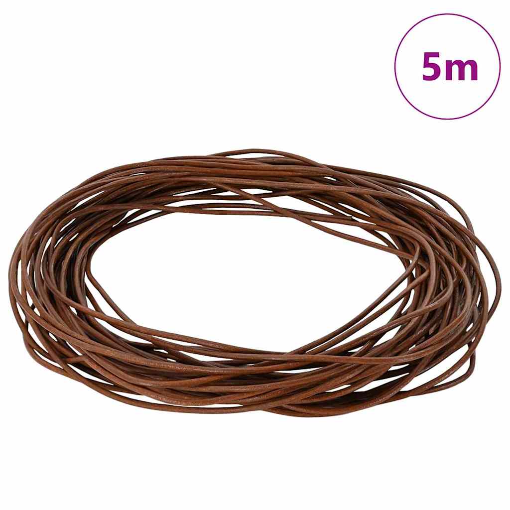 Corde en Cuir Marron Clair Ø1,5 mm x 5 m Cuir vidaXL | Leroy Merlin