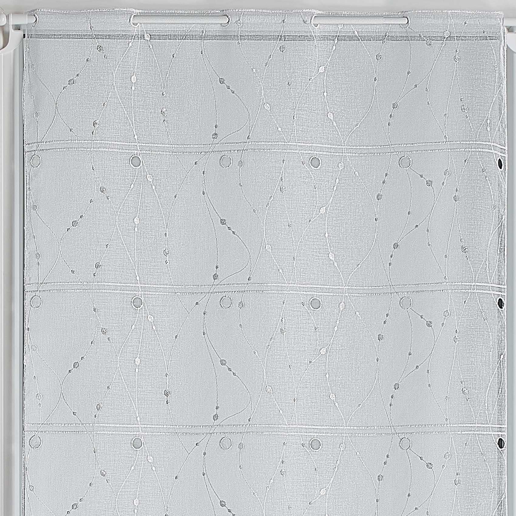 Modulable brodé de motifs argentés - Argent - 0.75x1.8 m - Polyester ...