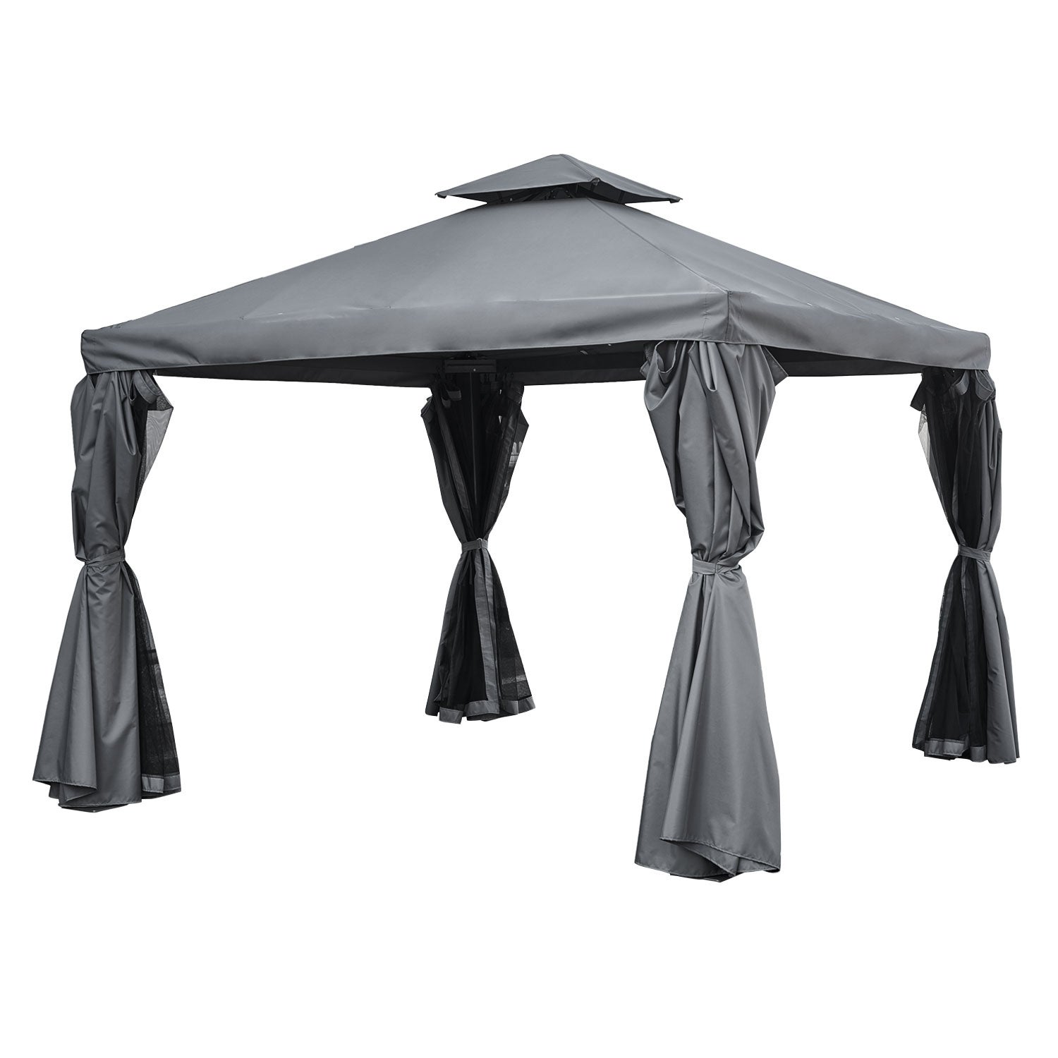Tonnelle Autoportante 3 × 3m Antibes Grise - Structure Aluminium ...