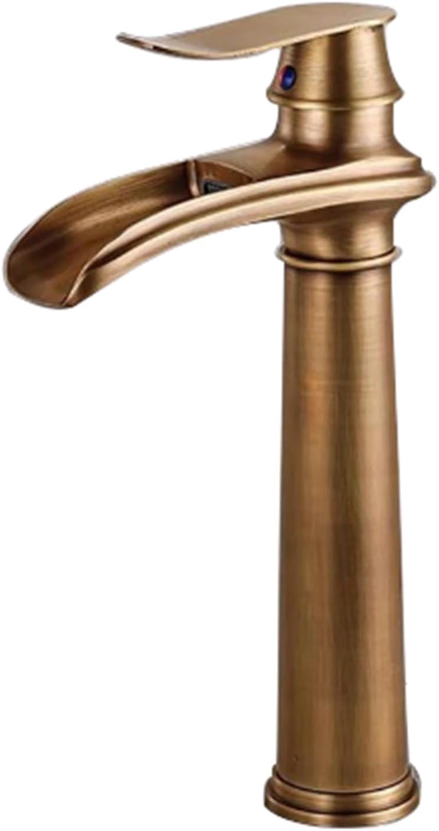 Robinet Cascade Lavabo Noir, Haut Mitigeur Vasque à Poser Salle De Bain ...