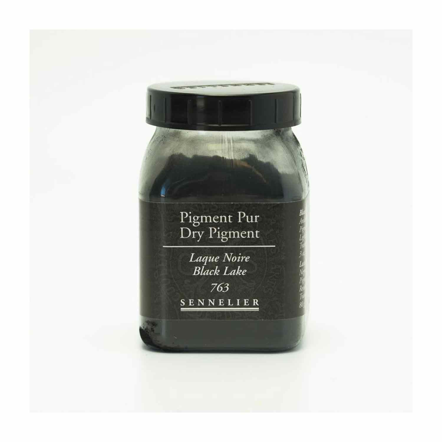 Pigment pour création de peinture - pot 80 g - Laque noire - Sennelier ...