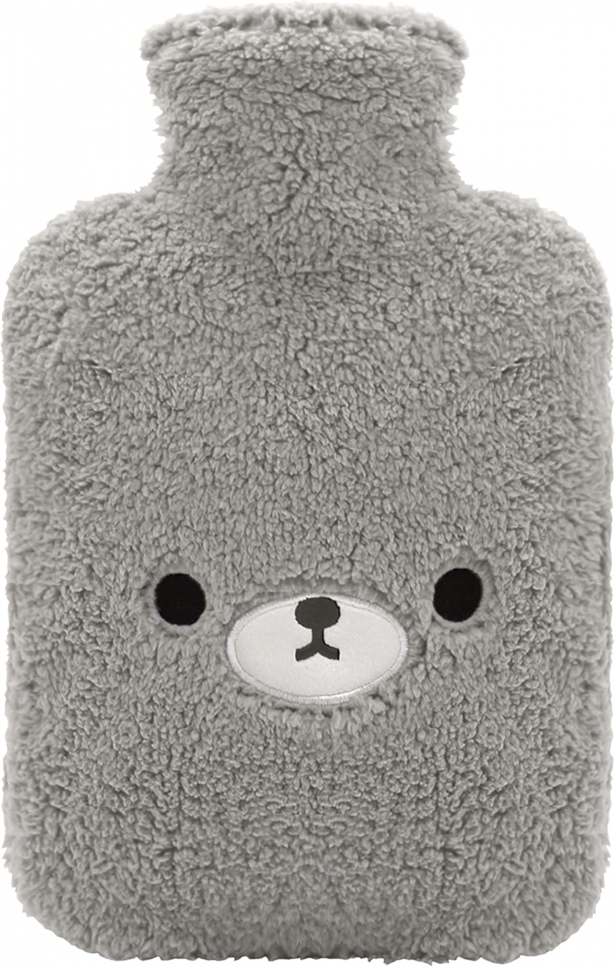 (Oso gris) Bolsa de agua caliente con funda suave y acogedora, tamaño ...