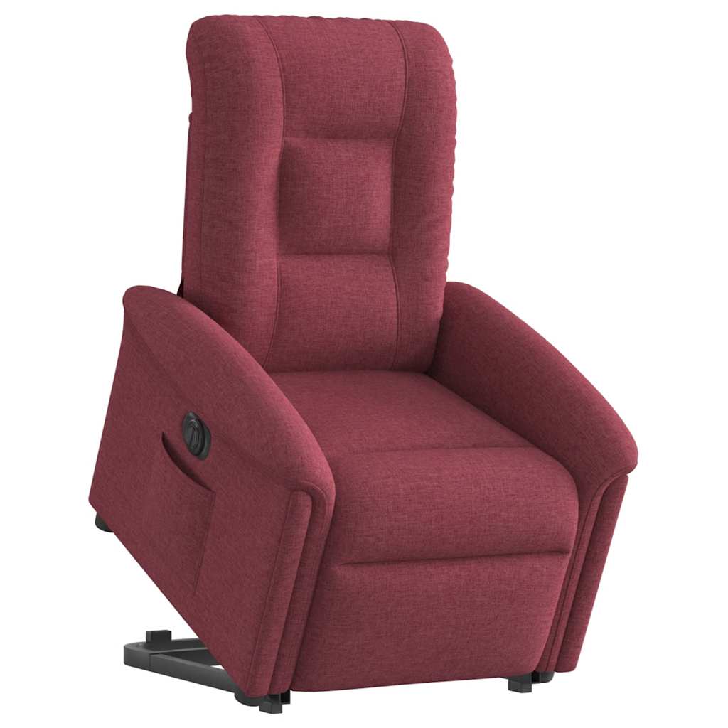 Fauteuil releveur inclinable électrique en tissu rouge - COMFORTXL ...