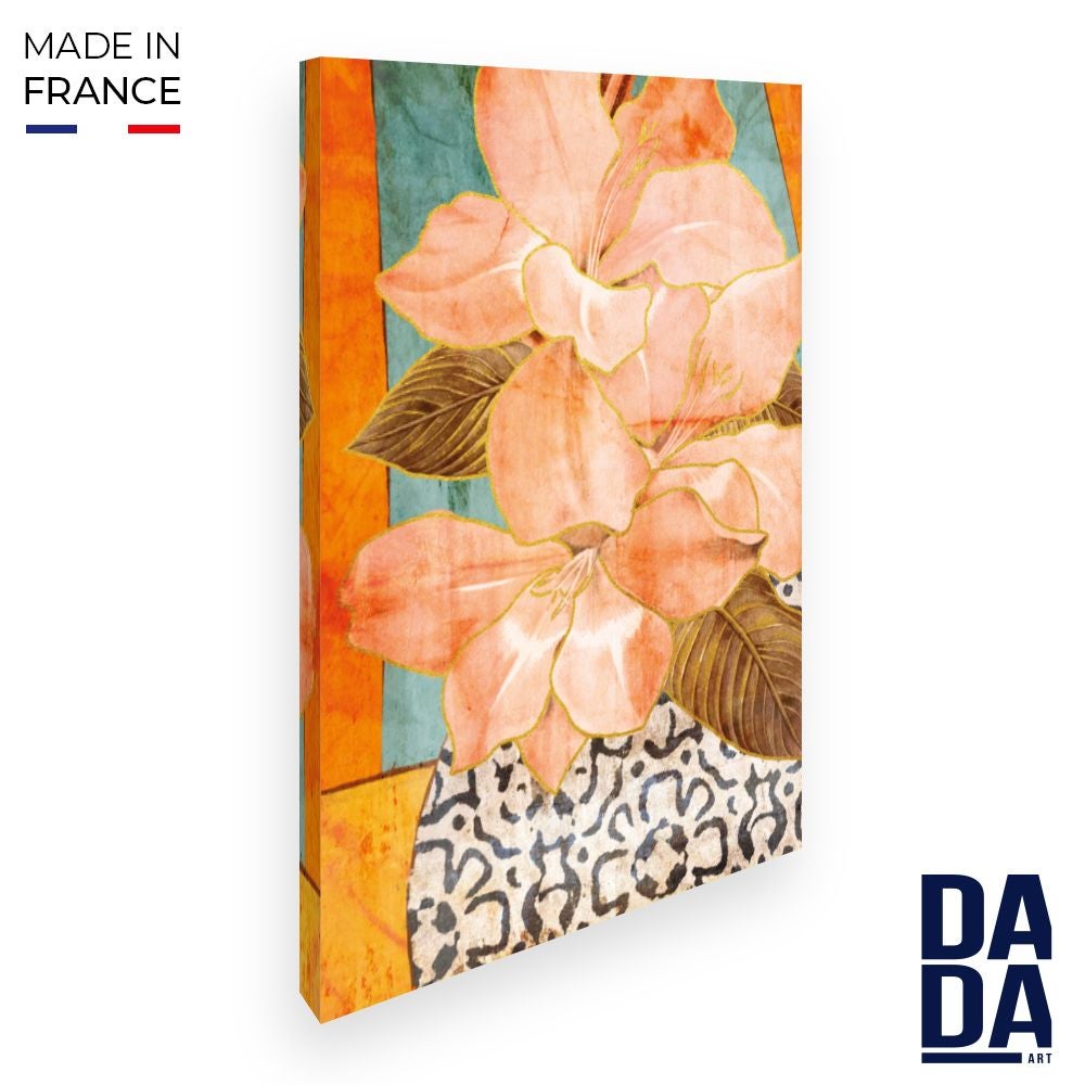 Toile Fleurs peintes / 75x112cm / Fabriqué en France / DADA ART | Leroy ...