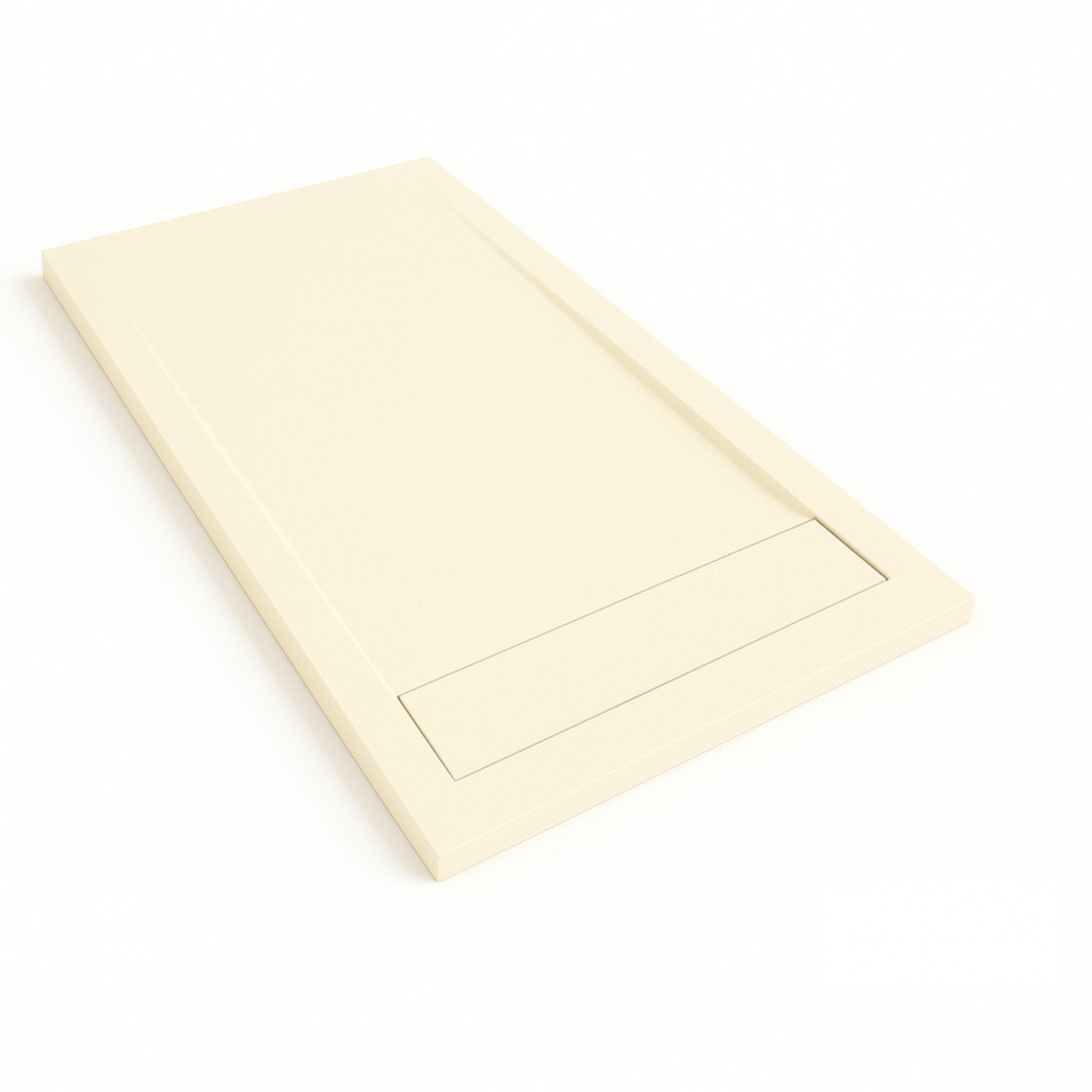 Plato de ducha Bidai con marco 80X130 cm color Crema RAL 1013 rejilla ...