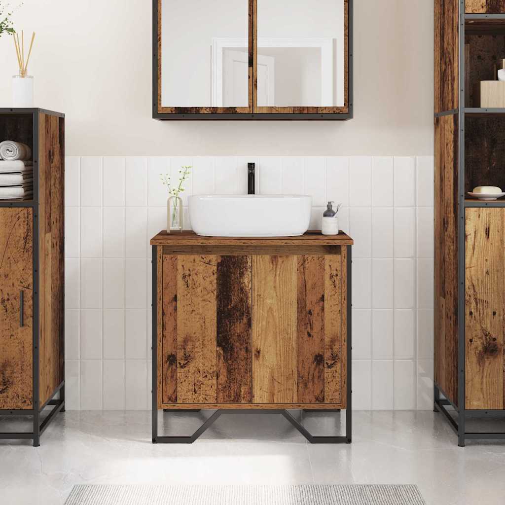 Gabinete de Lavabo para Baño Madera Vieja 60 x 35 x 60 cm | Leroy Merlin