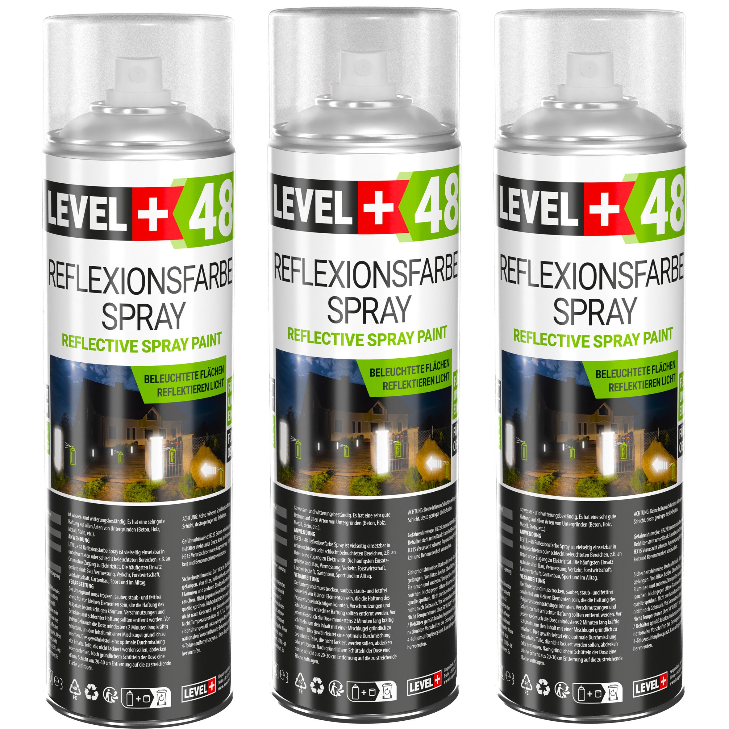 Peinture réfléchissante Spray Reflective Spray Paint 500ml L+48 - 3pcs ...