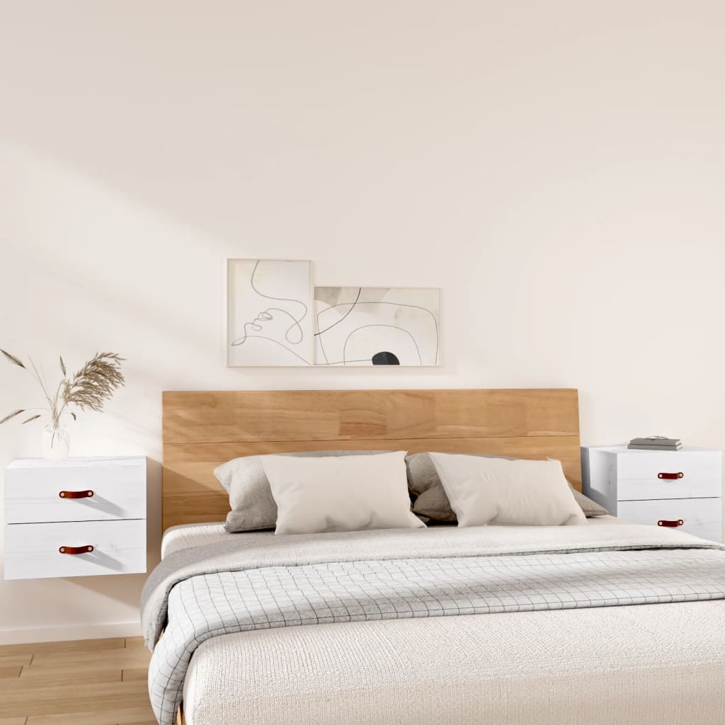 Lot de 2 Tables de chevet murale，Table de chevet flottante，Tables d ...