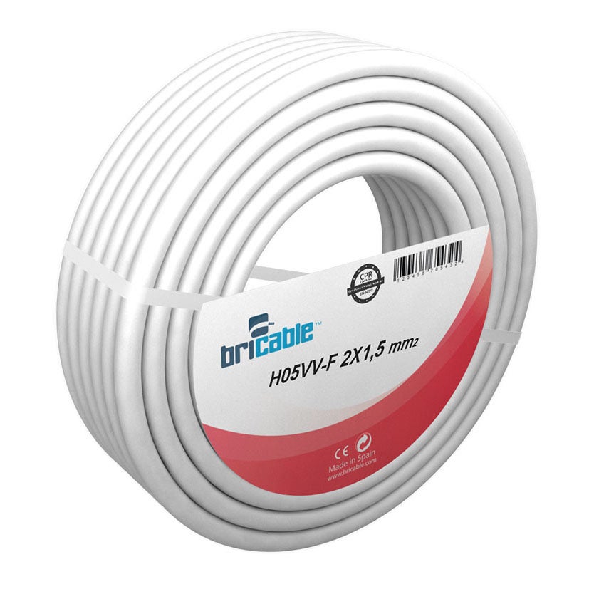 CABLE MANGUERA REDONDA 2 X 1,5 MM MARCA BRICABLE | Leroy Merlin