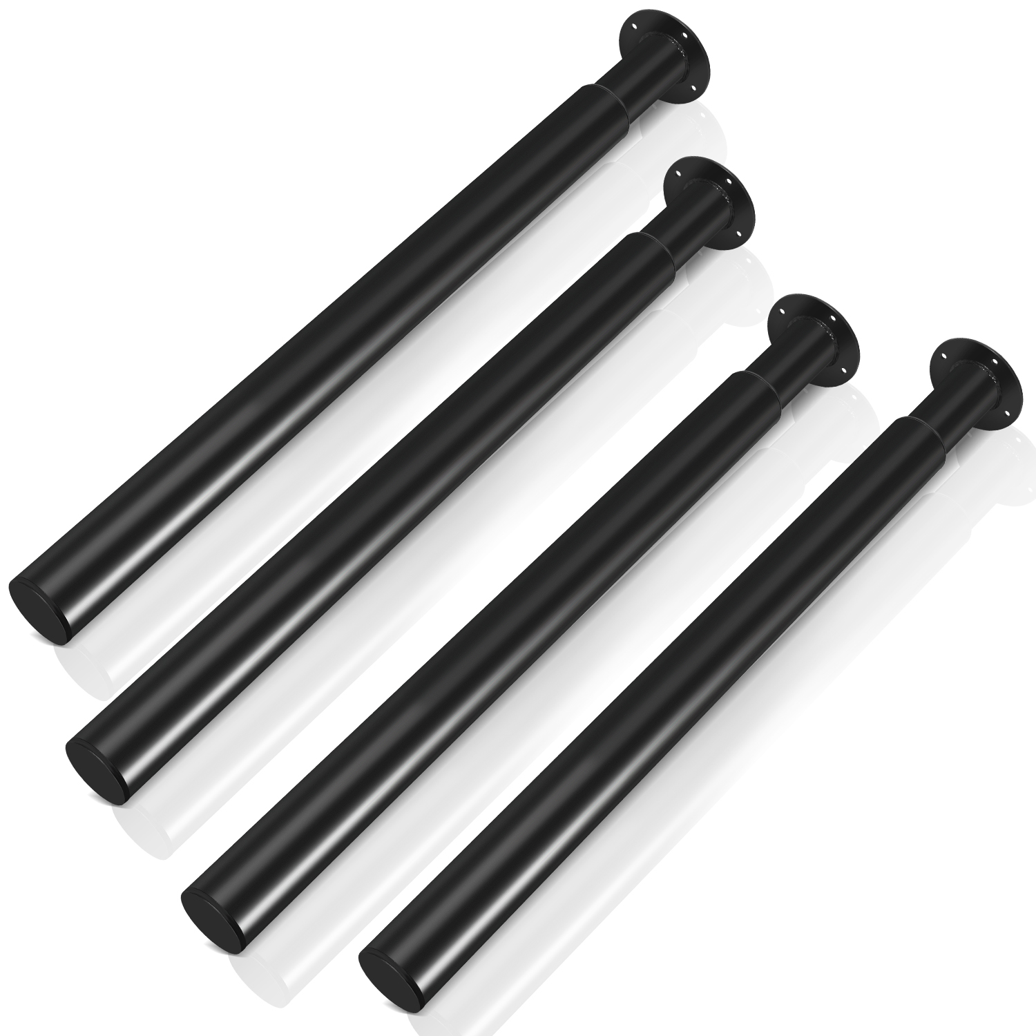 Set di 8 gambe regolabili per mobili in acciaio inox adatte a divani ...