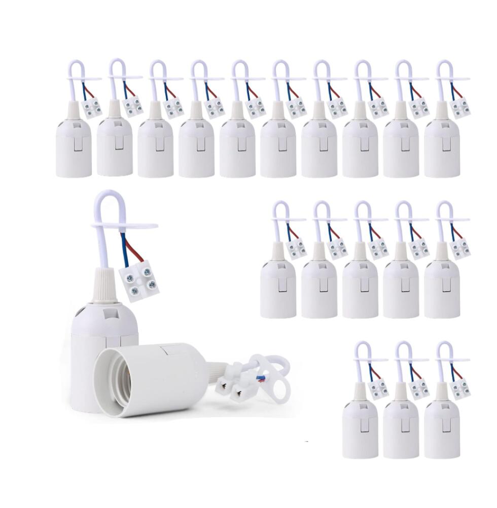 20 Pièces Douille de Lampe E27 , Base de Lumière Douille de Suspension ...