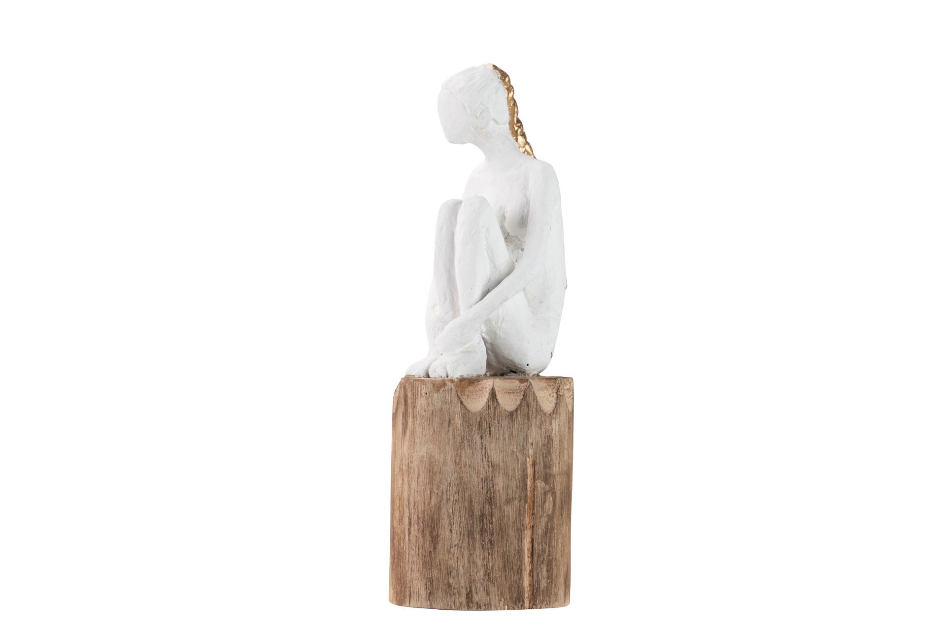 Figura Señora Poliresina Madera Mango 10X11X29 Cm | Leroy Merlin