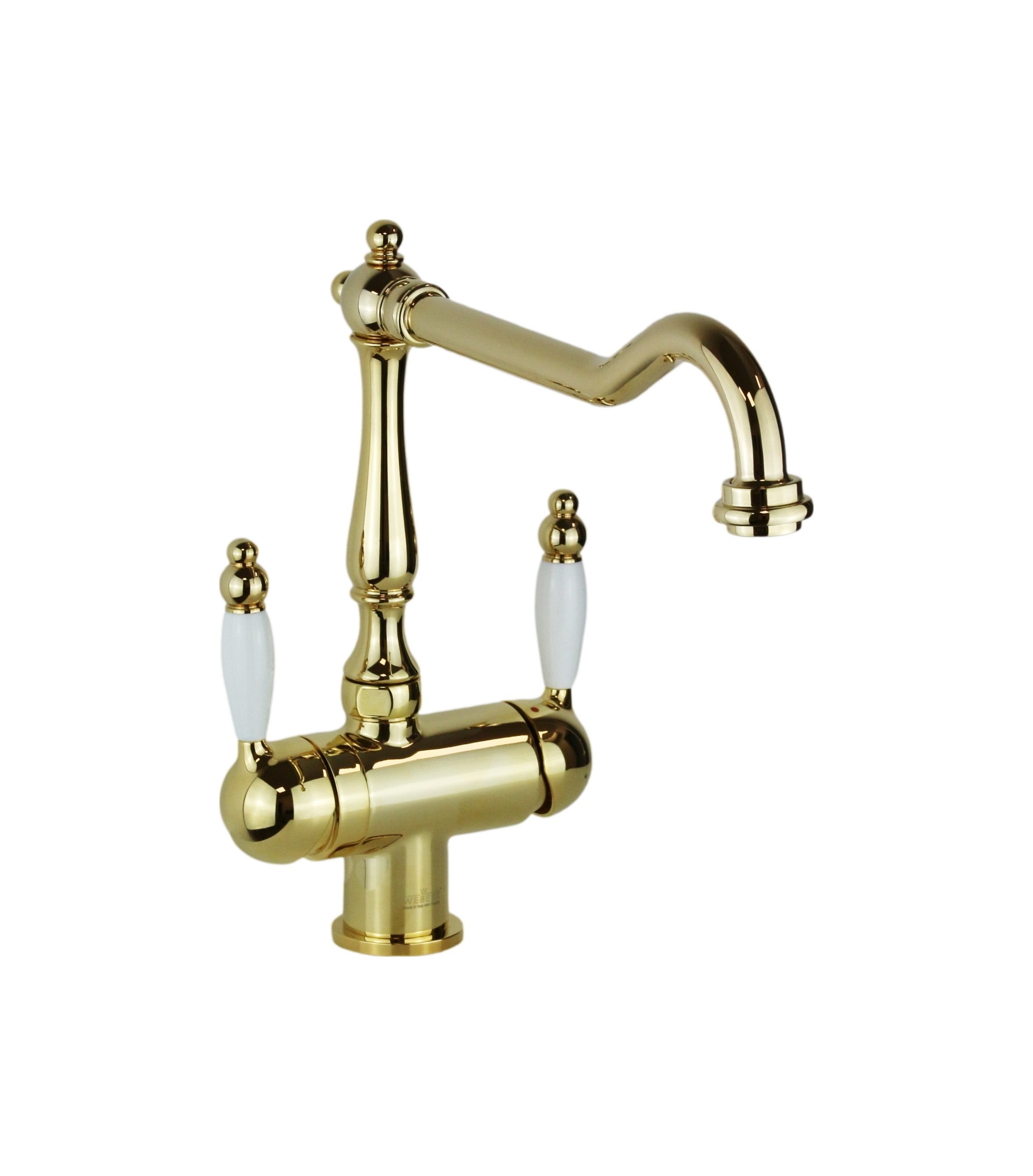 Mezclador de fregadero de cocina de 3 vías con agua purificada en color dorado Webert D920821010 ...