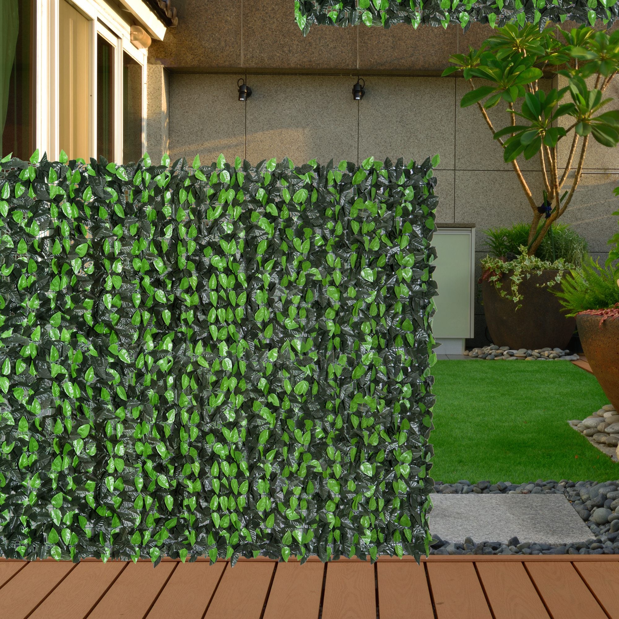 Haie Artificielle Rouleau Écran Clôture Intimité Balcon Jardin Mur ...