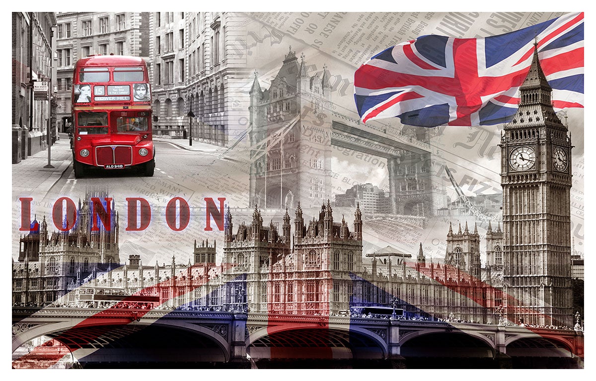 Cartel London gráfico England - 60x40cm - made in France | Leroy Merlin