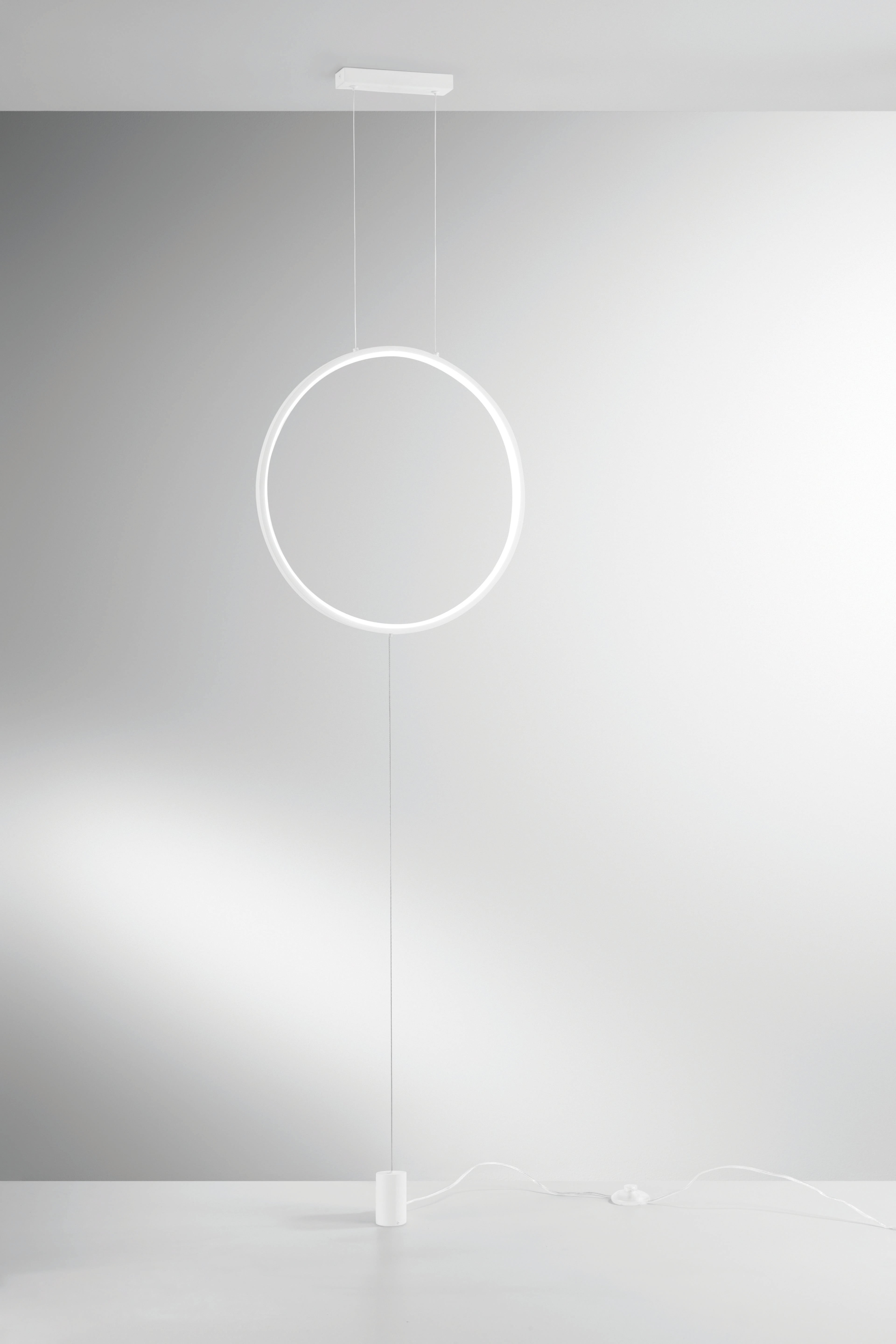 "Lampadaire suspension LED PORTAL en métal blanc 20W avec fonction CCT ...