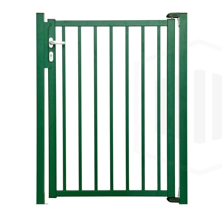 Portillon aluminium barreaudé "Pro" Haut 180 x Larg 100 cm - Vert 6005 ...