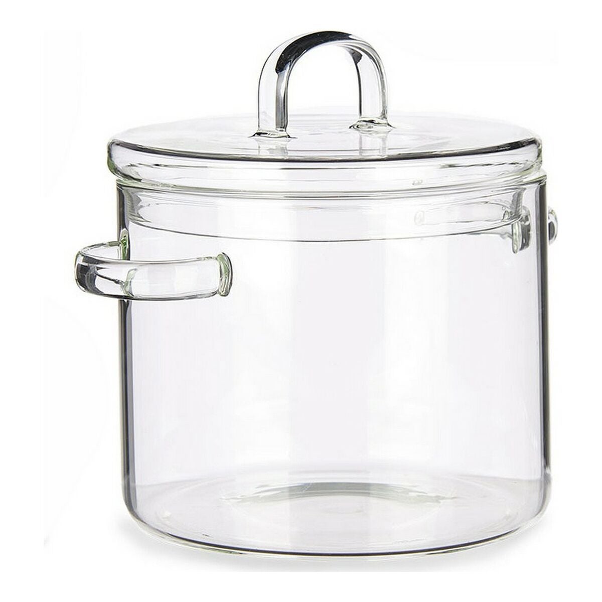 Marmite avec couvercle Verre Borosilicaté Transparent (15,4 x 16,8 x 20 ...