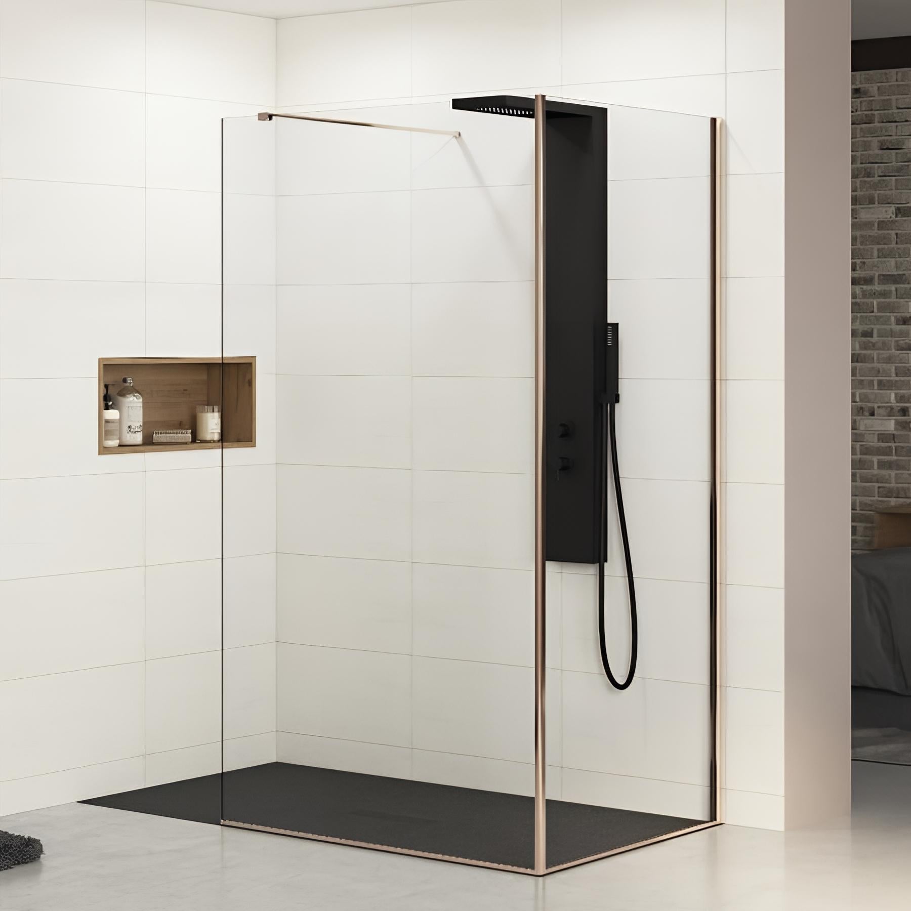 Parete doccia ekinox + profilo rame scarico angolare 100 cm | Leroy Merlin