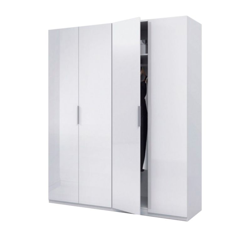 Armario Low Cost 4 puertas Blanco Brillo 180 x 200 x 52 cm | Leroy Merlin