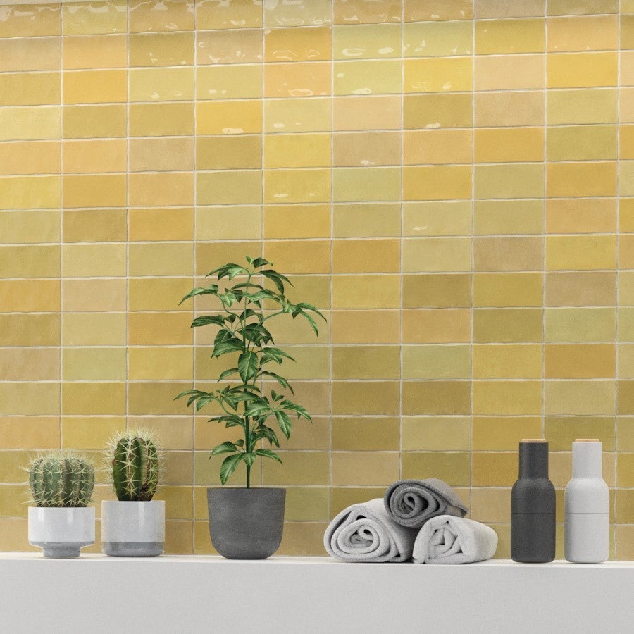 Carrelage Imitation Zellige 6,25x12,5 Cm Fez Mustard | Leroy Merlin