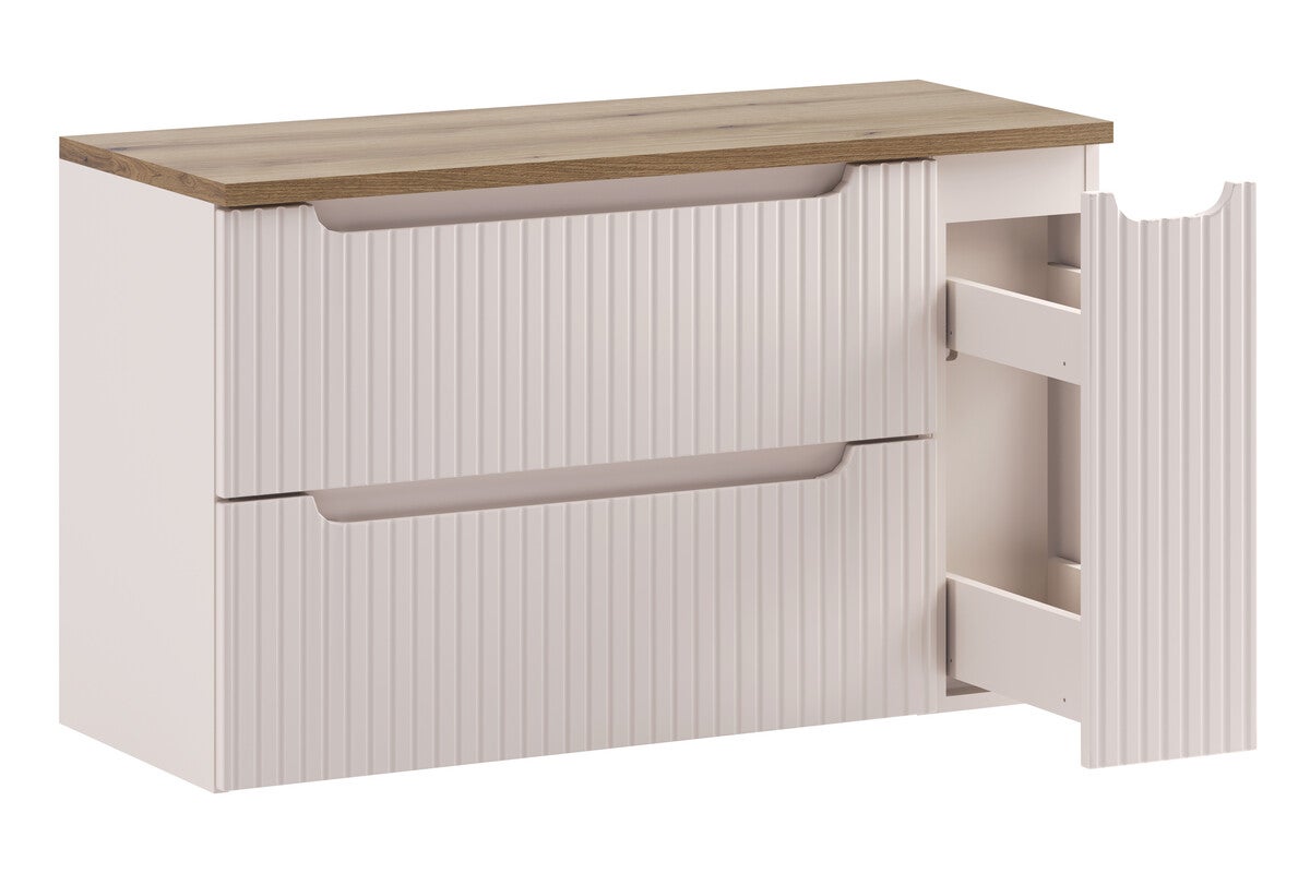 Conjunto de mueble de baño suspendido bajo lavabo NOVA Cachemire 80 cm ...