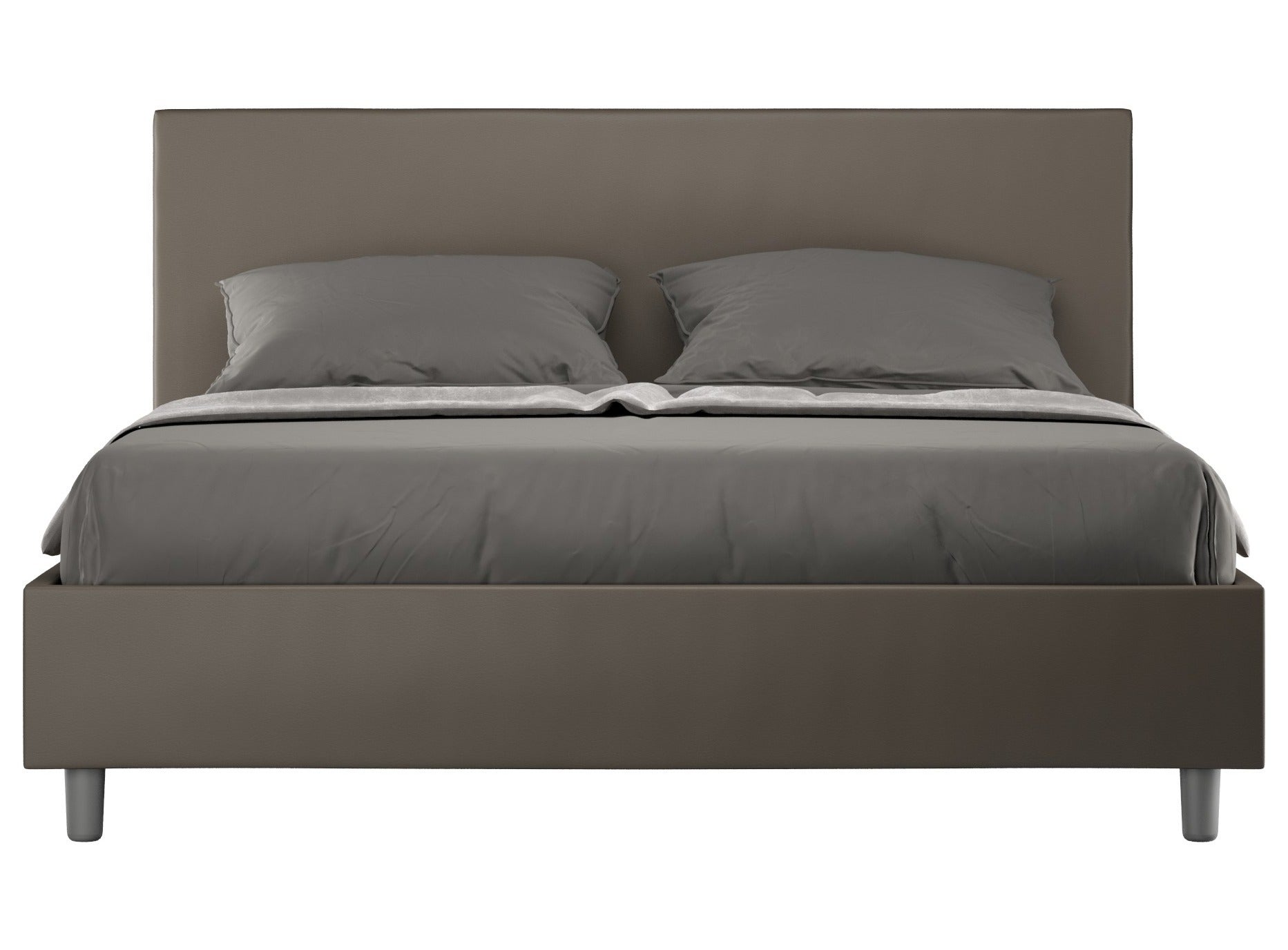 Letto Matrimoniale King size contenitore imbottito 180x200 similpelle ...