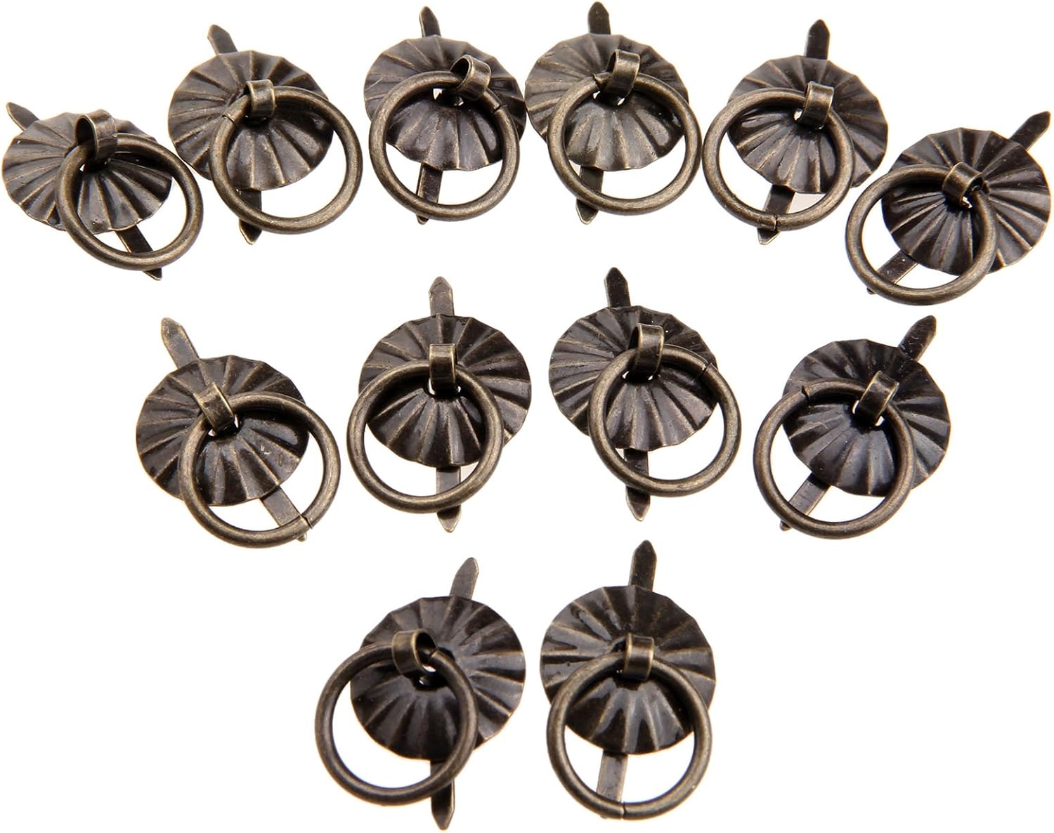 12 Tiradores de anillo pequeños, estilo antiguo, para cajones de ...