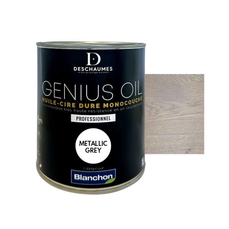 Huile Parquet Genius Metallic Grey 1L Blanchon | Leroy Merlin